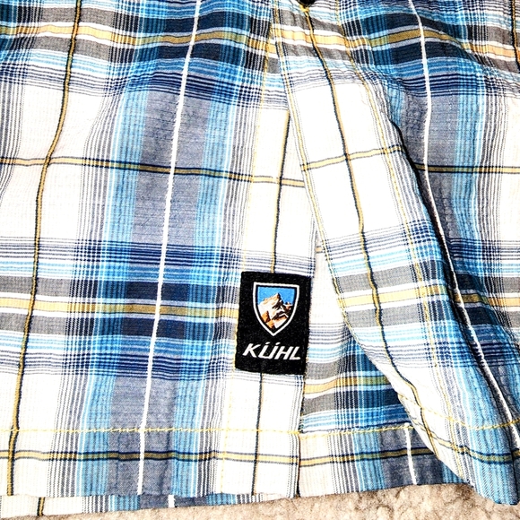 Kuhl | Shirts | Kuhl Mountain Grown Blue Plaid Button Down Outdoor ...